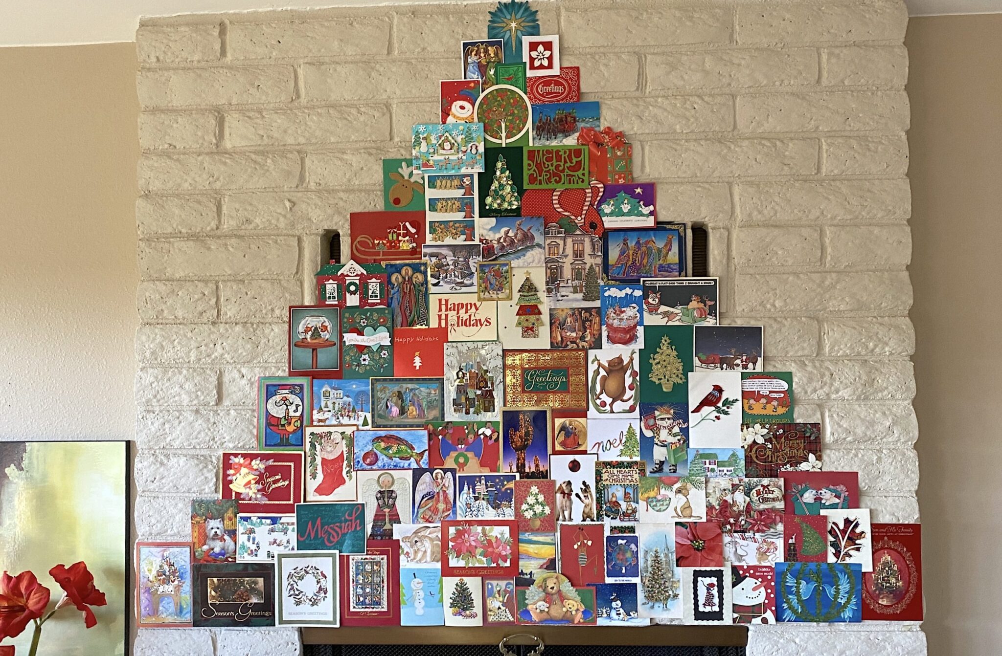 Create a Wall Christmas Card Tree - Debra Lee Baldwin
